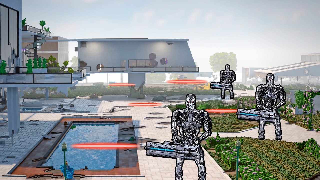 T 800 Terminators attack the villa Teardown - YouTube