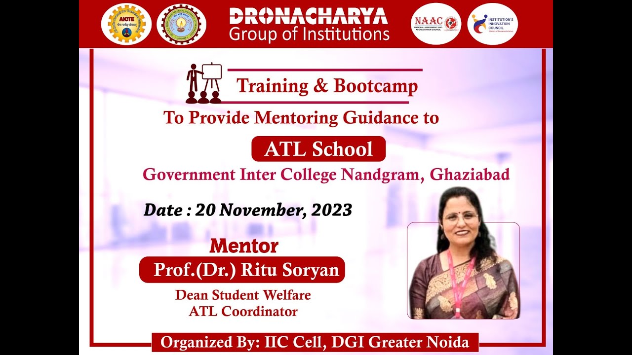 Training & Bootcamp || Atal Tinkering Lab || Dronacharya Group of ...