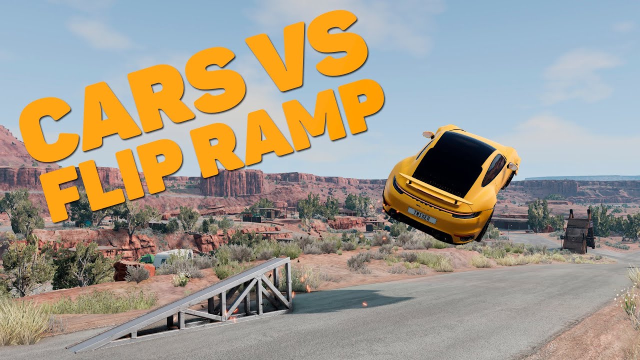 Flip Ramp High Speed Crashes #3 – BeamNG Drive - YouTube