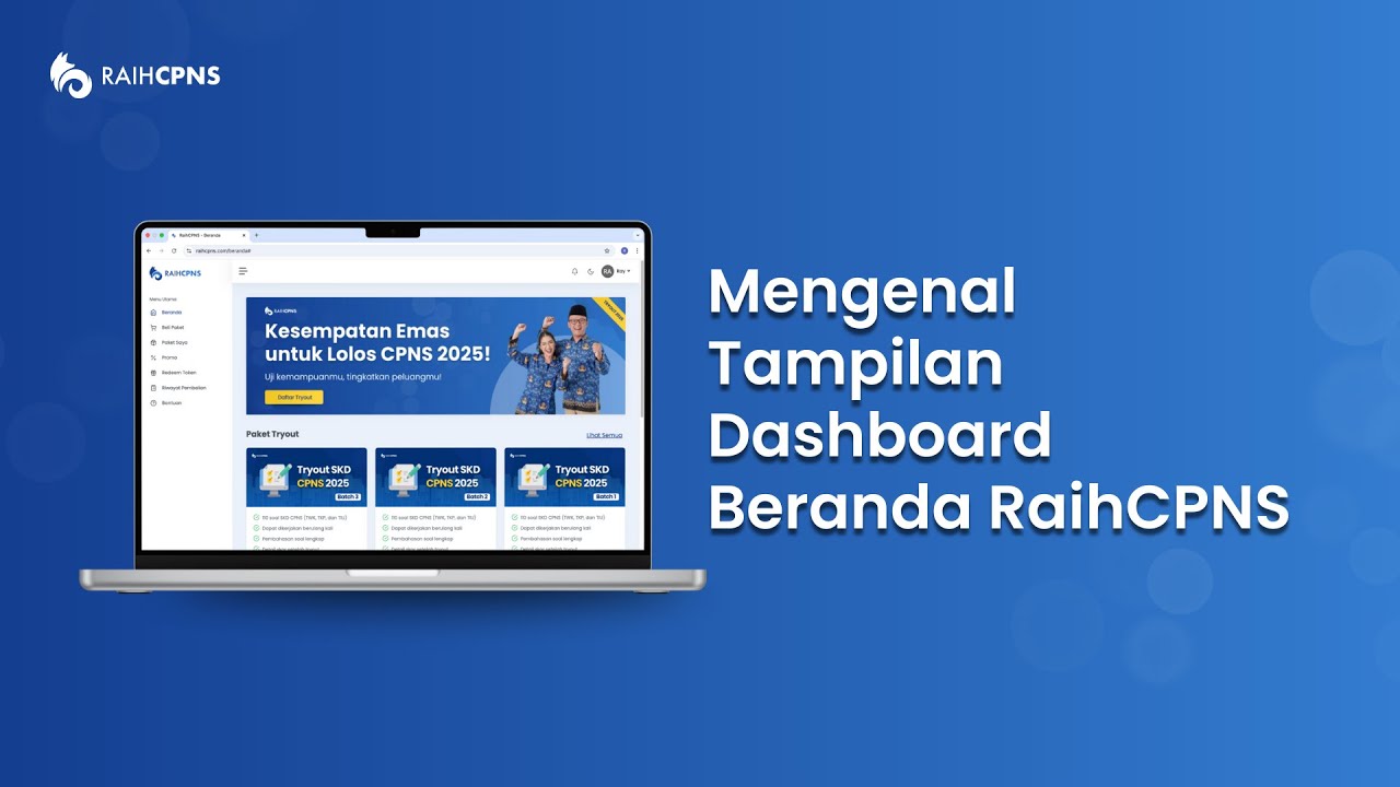Mengenal Tampilan Dashboard Website RaihCPNS - YouTube