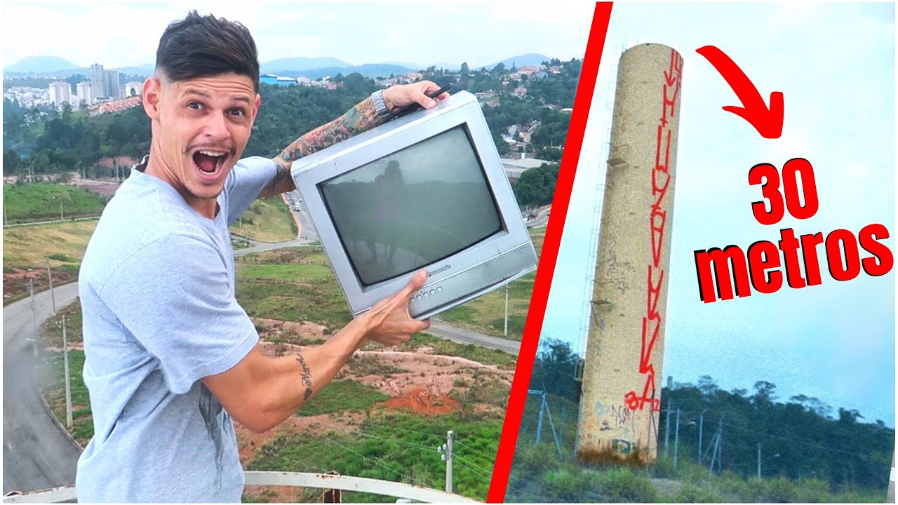 JOGUEI UMA TV A 30 METROS DE ALTURA YouTube joguei-uma-tv-a-30-metros-de-altura-youtube