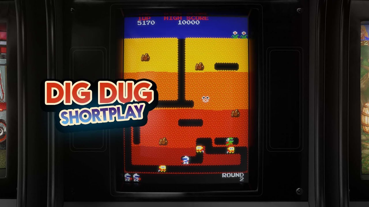 Dig Dug - 1982 - Arcade - Shortplay | 4K CRT Monitor Simulation - YouTube