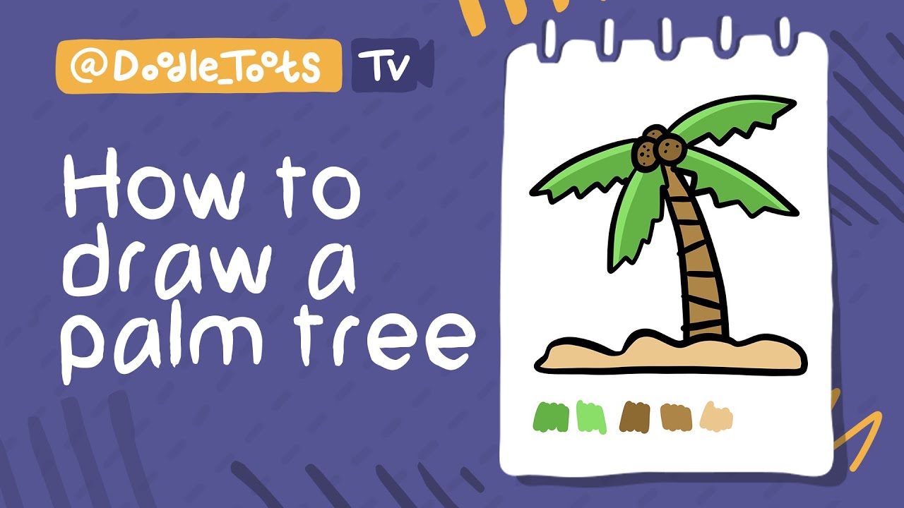 How to draw a palm tree (Summer Drawing Series) - YouTube