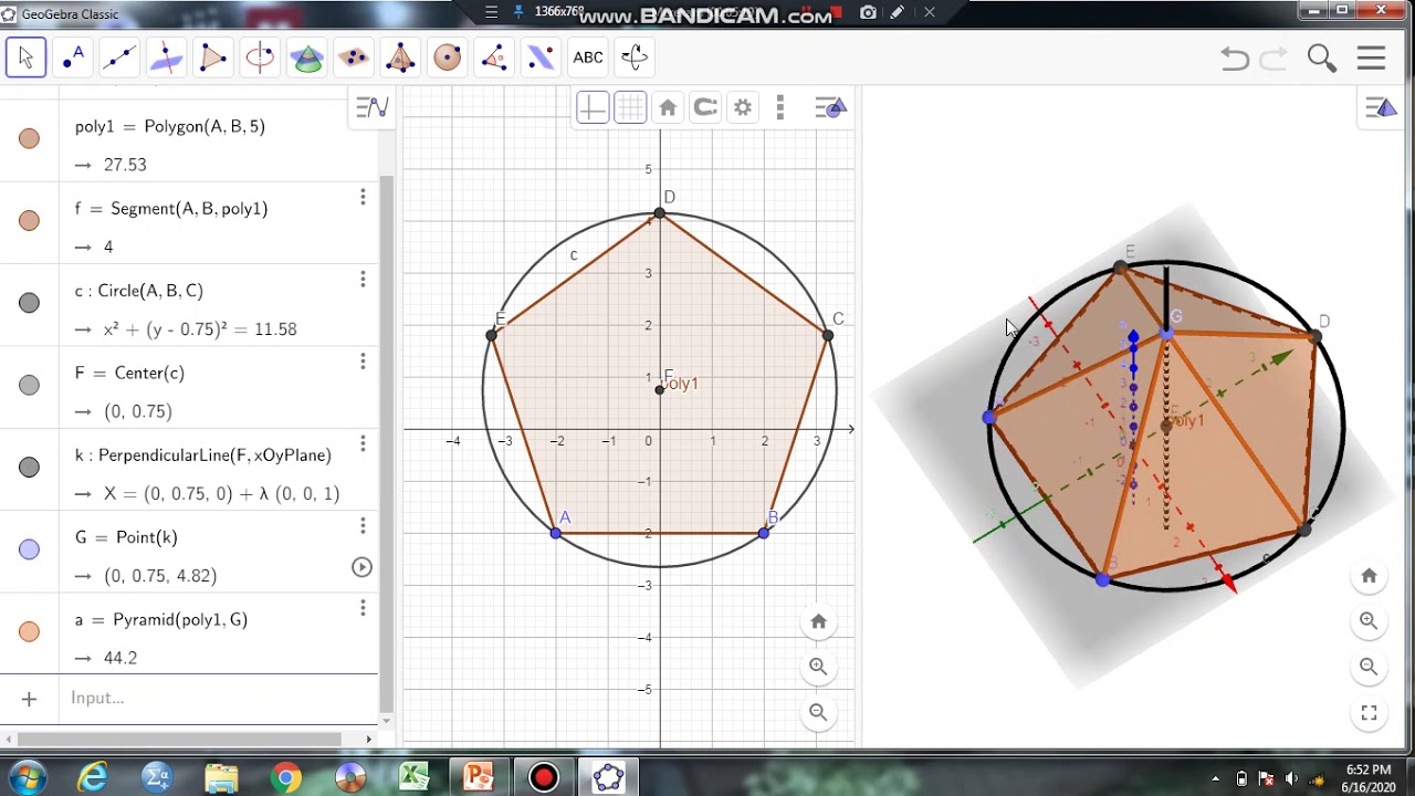 Tutorial Membuat Piramida Dalam Aplikasi Geogebra - YouTube
