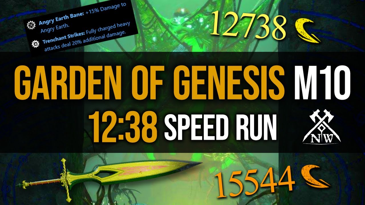 GARDEN OF GENESIS SPEED RUN 12:38 - BUILD INCLUDED. - YouTube