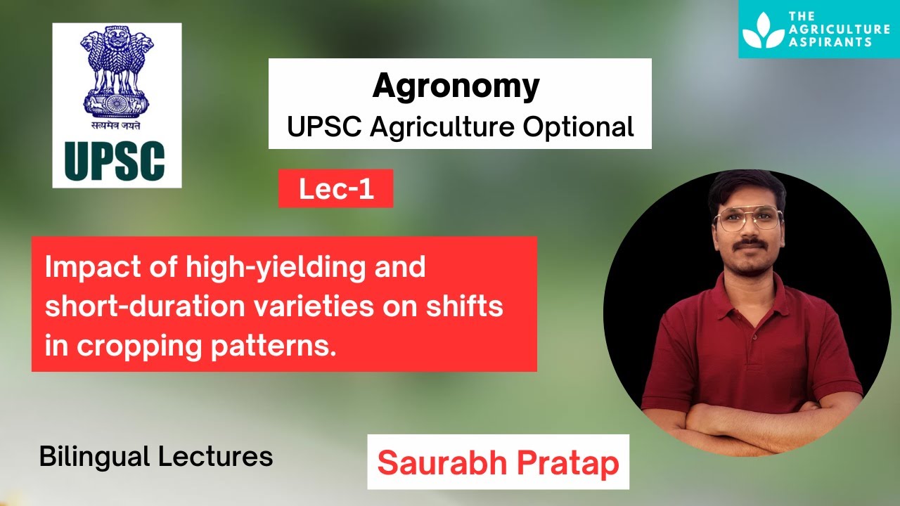 Lec-1 Impact of high-yielding and short-duration varieties on shifts in ...