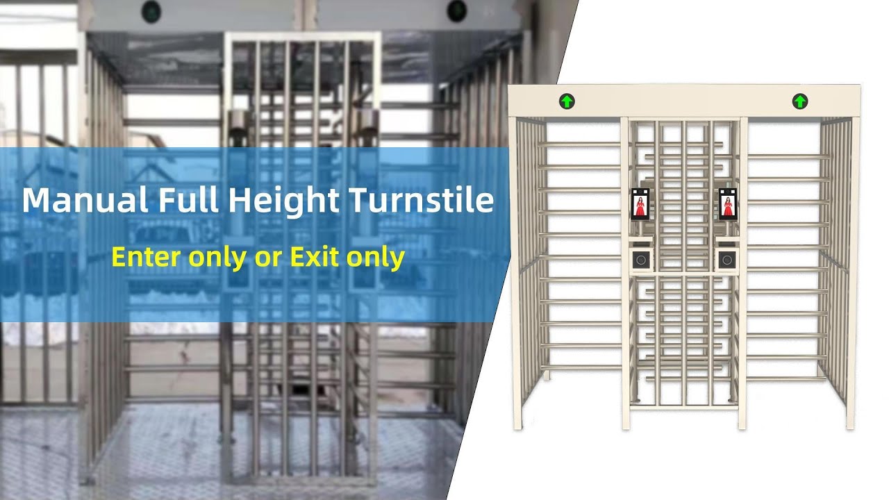 STXtek Manual Push Open Full Height Turnstile, Enter only or Exit only ...