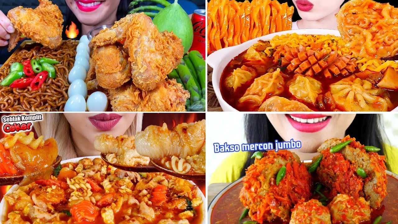 Mukbang asmr spicy food 259. 15042023 - YouTube