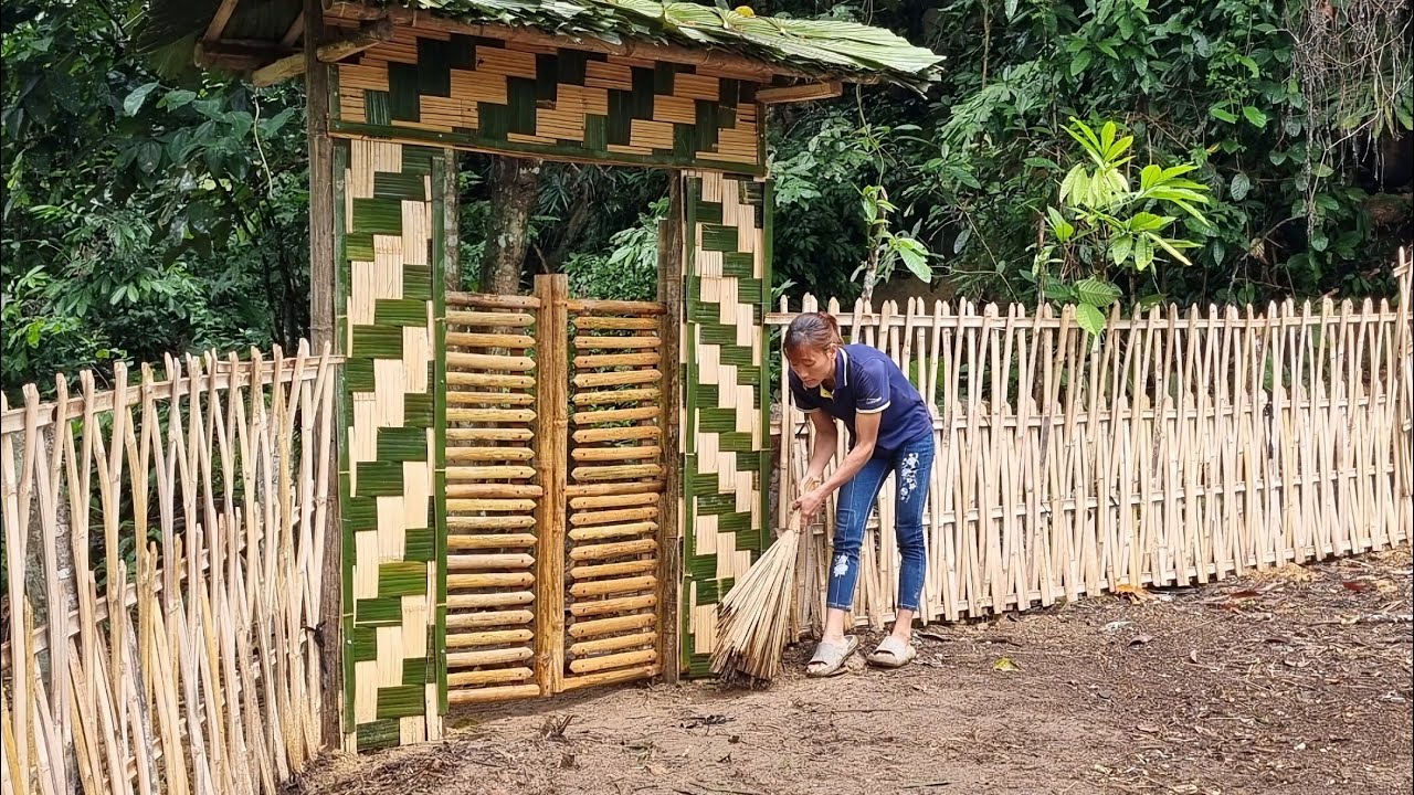 How to Make a Gate & Bamboo Fence - Bàn Thị Diết - YouTube