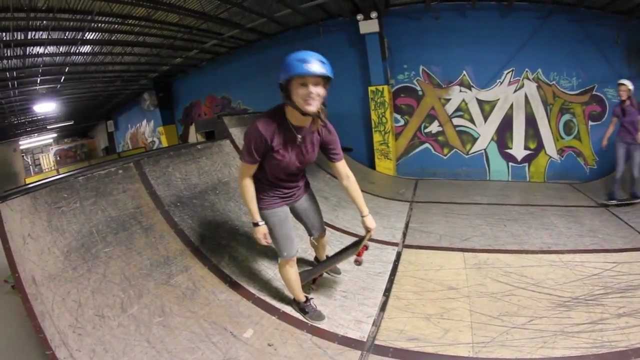 Underground Skatepark | Girls Night Skateboarding - YouTube