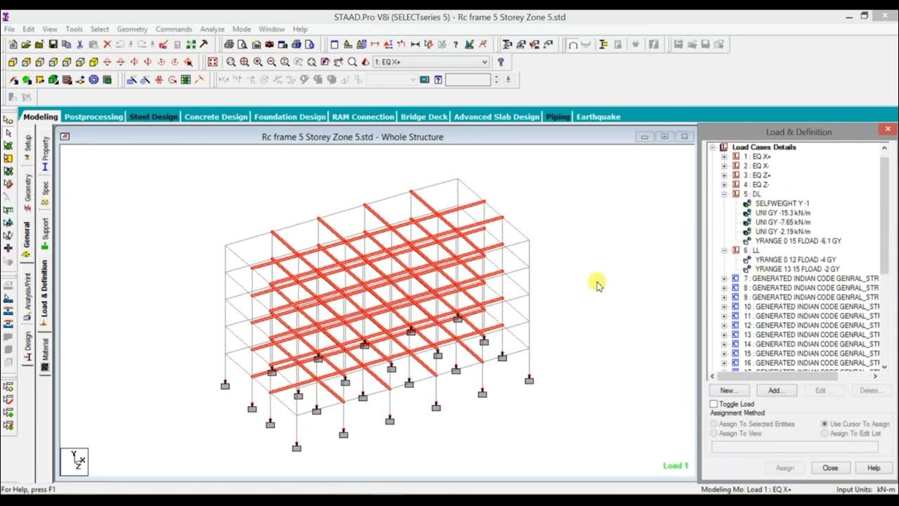 Result Analysis of RC Frame in Staad Pro - YouTube
