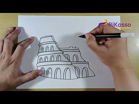 How to Draw a Colosseum : A Beginner's Guide - YouTube