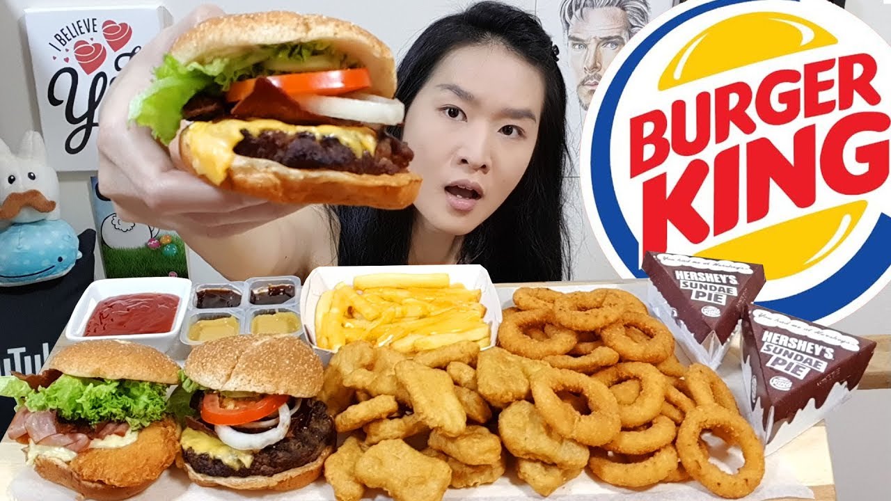 ULTIMATE BURGER KING FEAST! Angus Beef & Crispy Chicken, Onion Rings ...