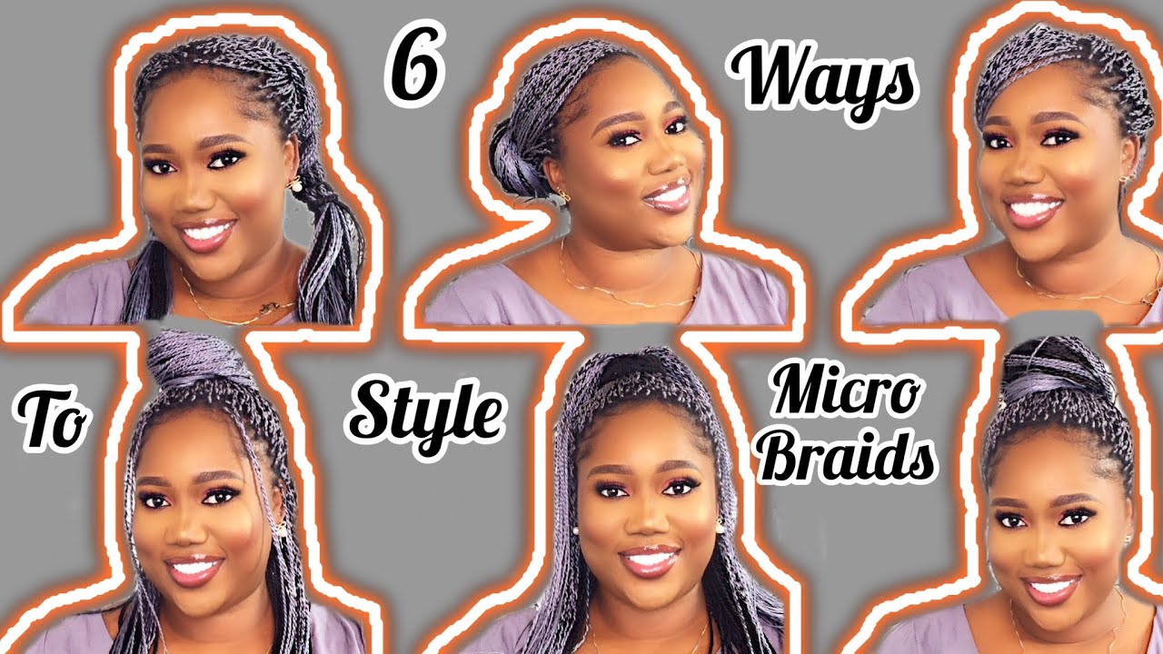 6 easy ways to style micro braids. - YouTube