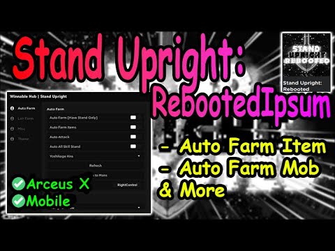Roblox Stand Upright: Rebooted Script - Auto Farm GUI & More 2022 - YouTube