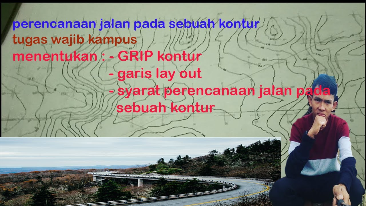 GEOMETRI JALAN RAYA / PERENCANAAN JALAN RAYA / GRIP/LAYOUT/KONTUR ...