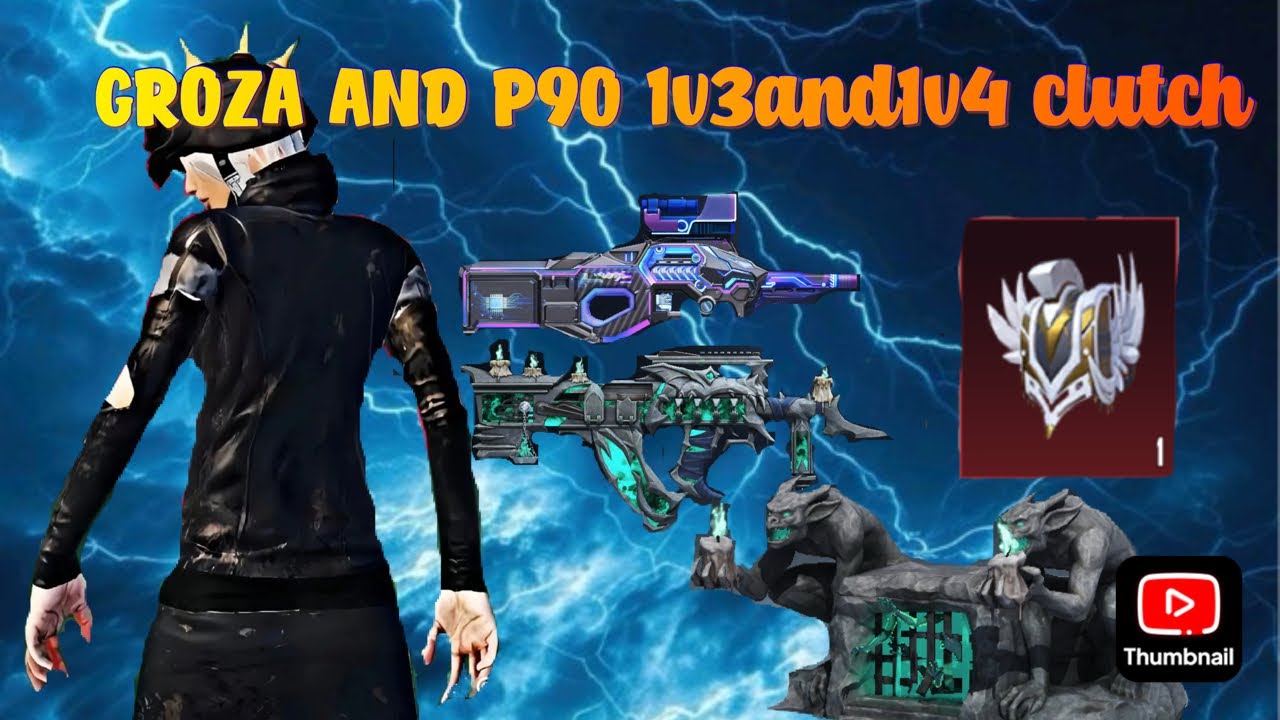 GROZA and P9O 1v3 and1v4 clutch PUBG GAMEPLAY2025 PUBG MOBILE GAMEPLAY ...