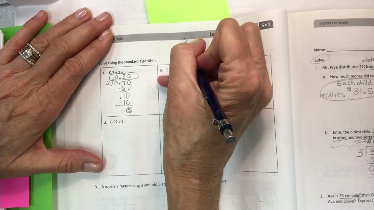 Eureka math grade 5 module 1 lesson 15 homework - YouTube