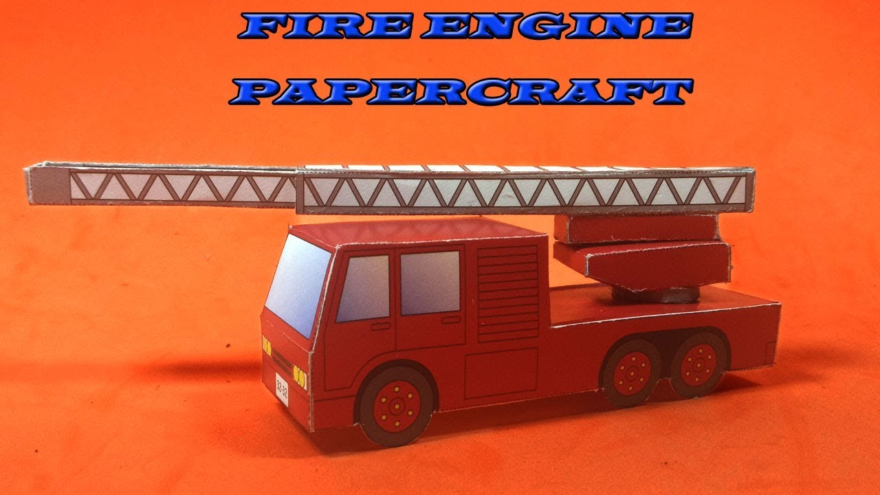 How To Make A Fire Engine With Paper | papercraft 99 - YouTube