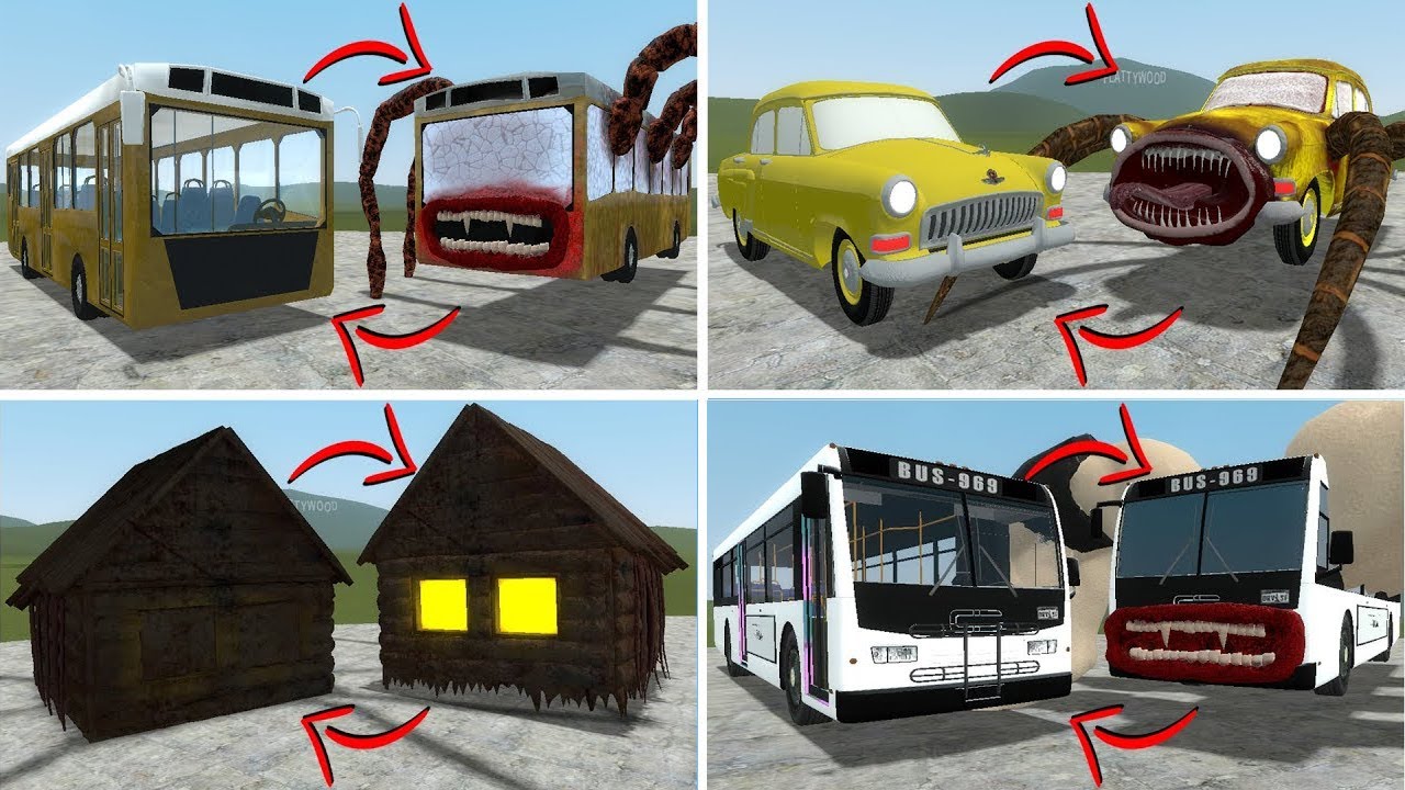 EVERYTHING TURNED INTO MONSTERS: BUS EATER, CAR EATER, BUS EATER ...