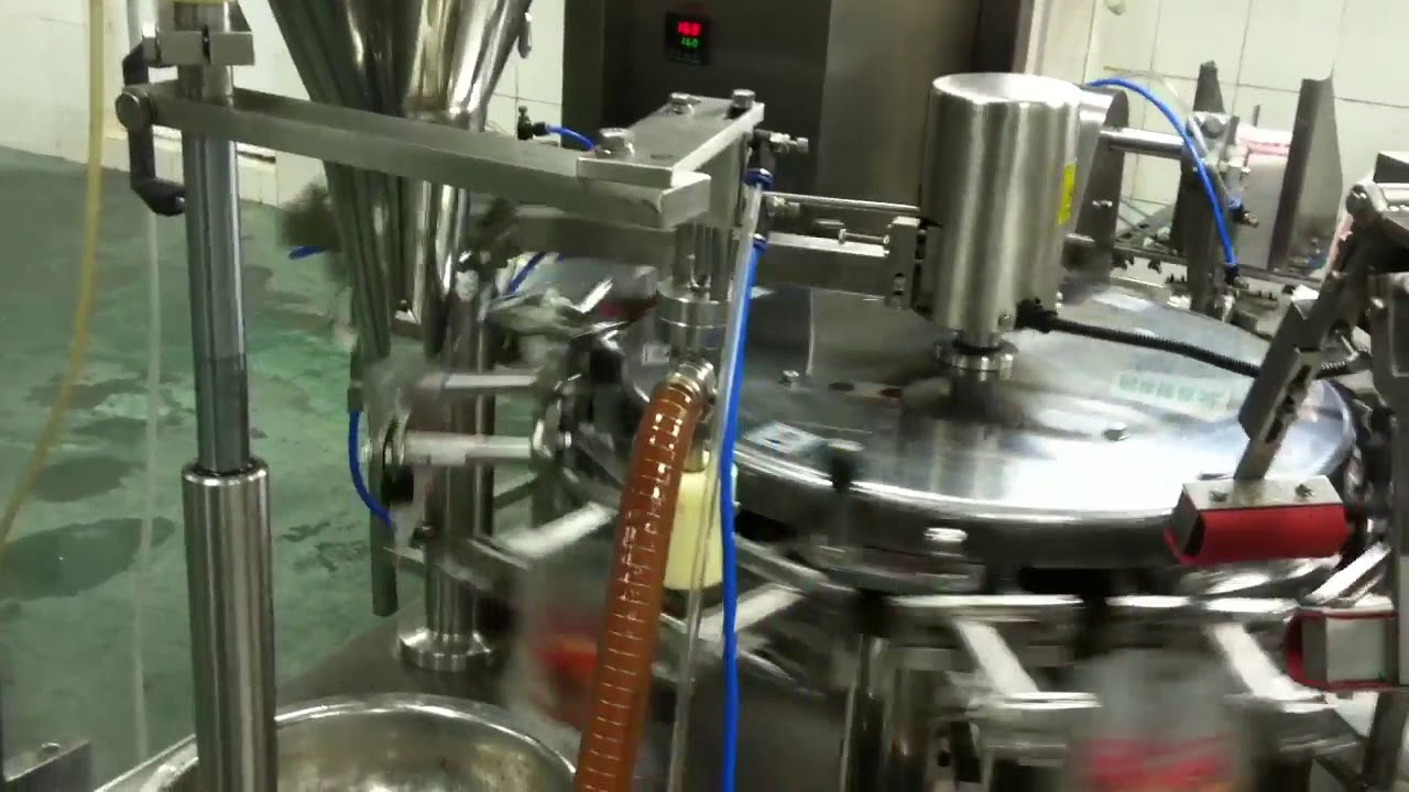 pickles ,cucumber packing machine with liquid pump and cup filler - YouTube