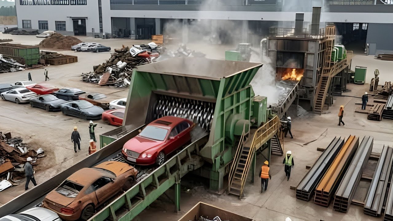 😱 You Won’t Believe It! How Millions of Old Cars Are Turned Into Steel ...