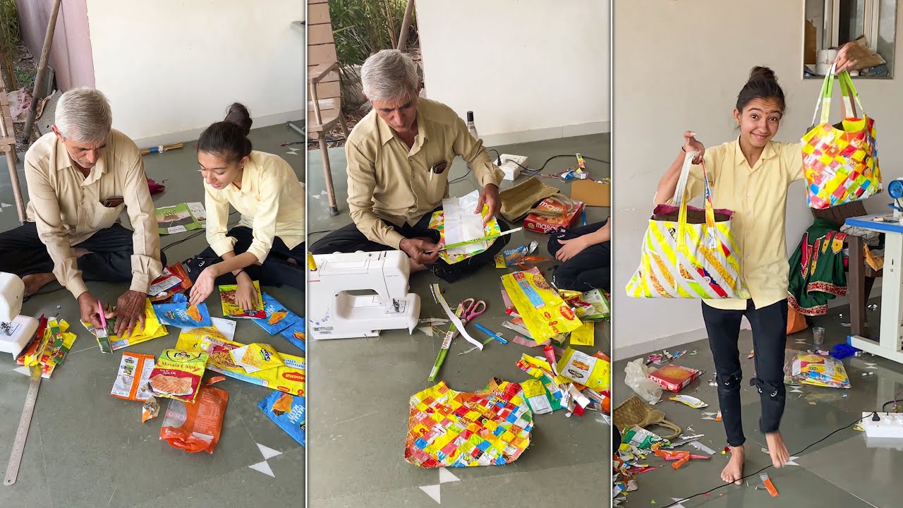 Smart & Innovative 😎..!! Waste Plastic Rapper Convert into Shopping ...