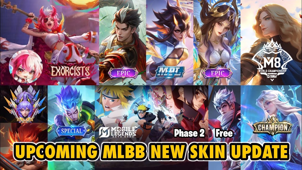 MLBB NEW UPDATE | NEW M8 SKIN HERO | NEW MLBB X NARUTO PHASE 2 | NEW ...
