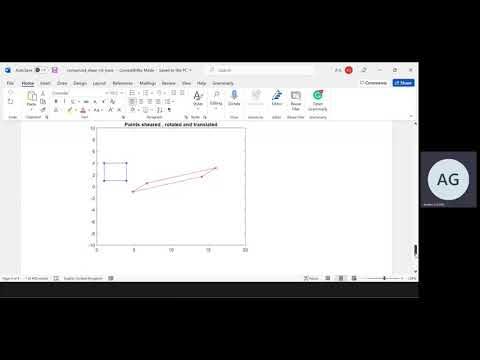 Rotation, translation and shearing of points in Matlab in homogenous ...
