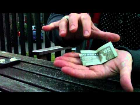 folding dollar bill close up magic trick - YouTube