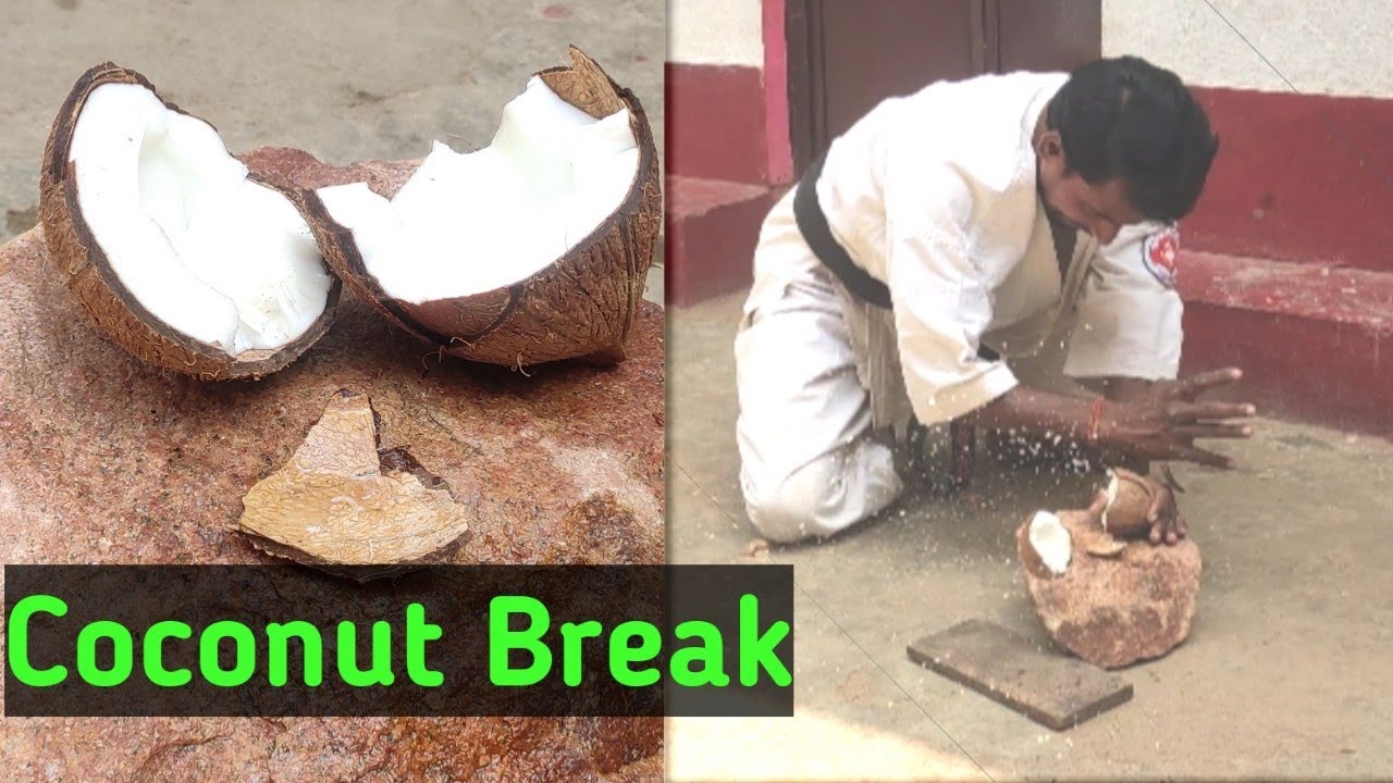 Coconut Break || Coconut Breaking|| iron Hand karate || Part 1 - YouTube