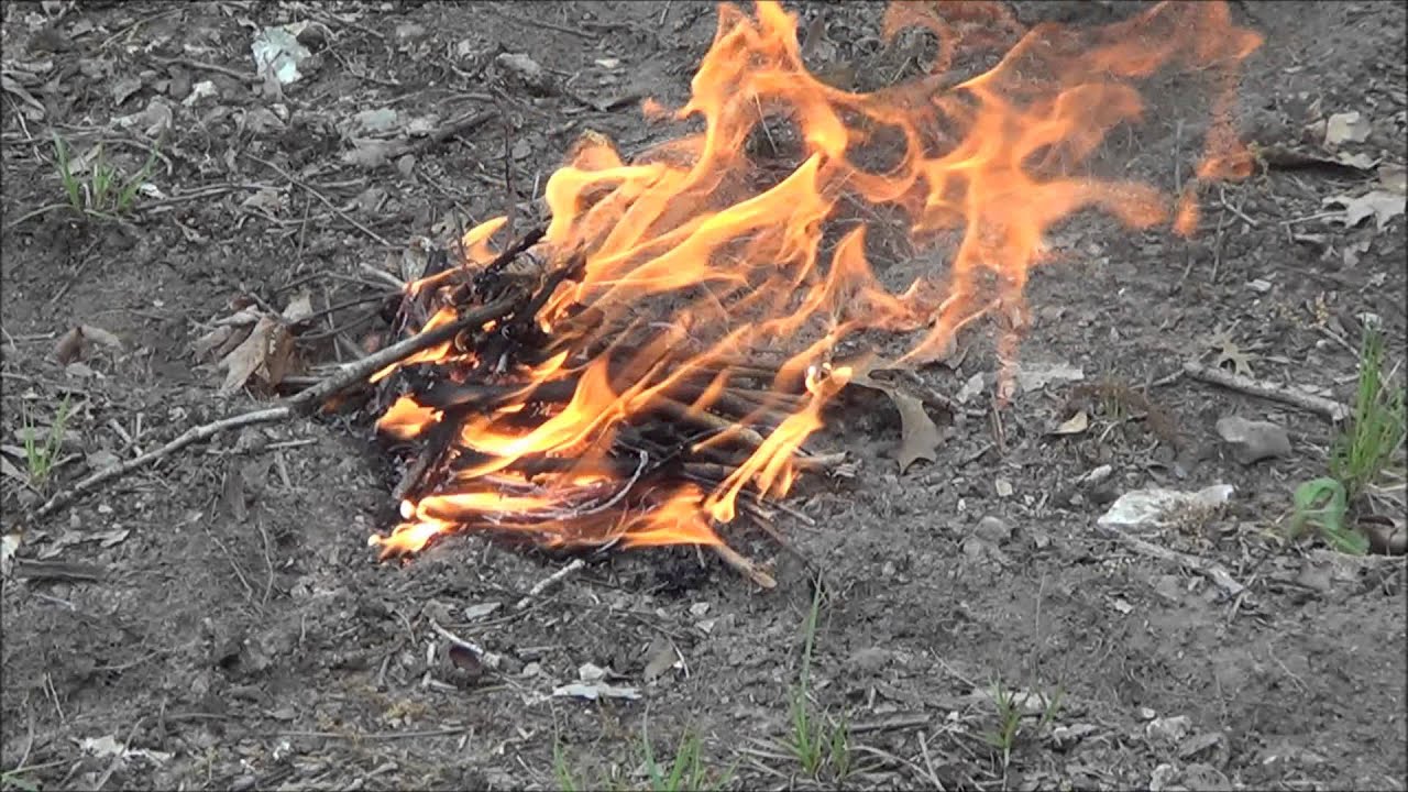 how to start a fire # 7 the cross ditch fire - YouTube