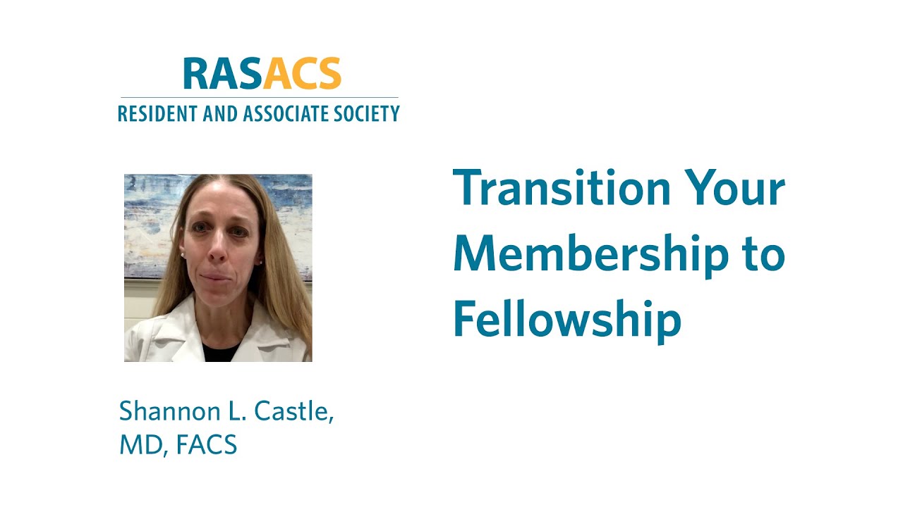Pediatric Surgeon Shannon Castle, MD, FACS, on Why She Joined ACS - YouTube