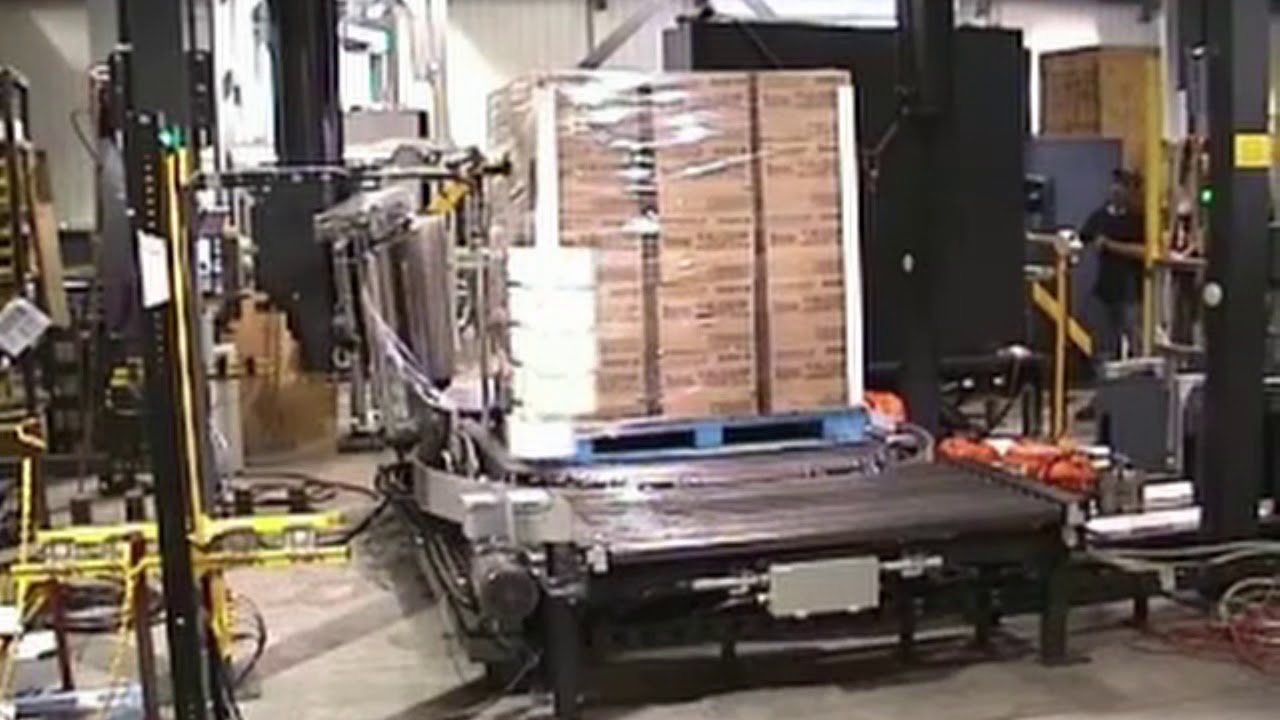 Rotary Tower Stretch Wrapper | Equipment Systems Corporation - YouTube