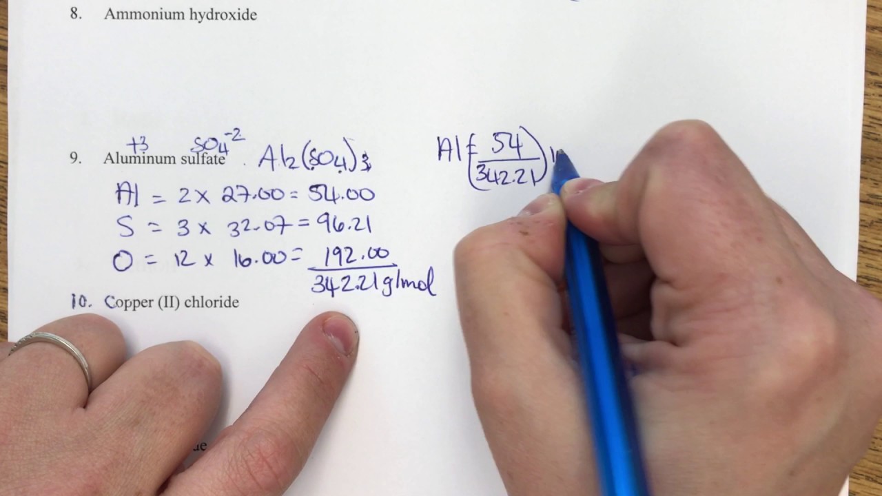 Percent Composition Practice Problem 9 YouTube Percent Composition Practice Problem 9 YouTube
