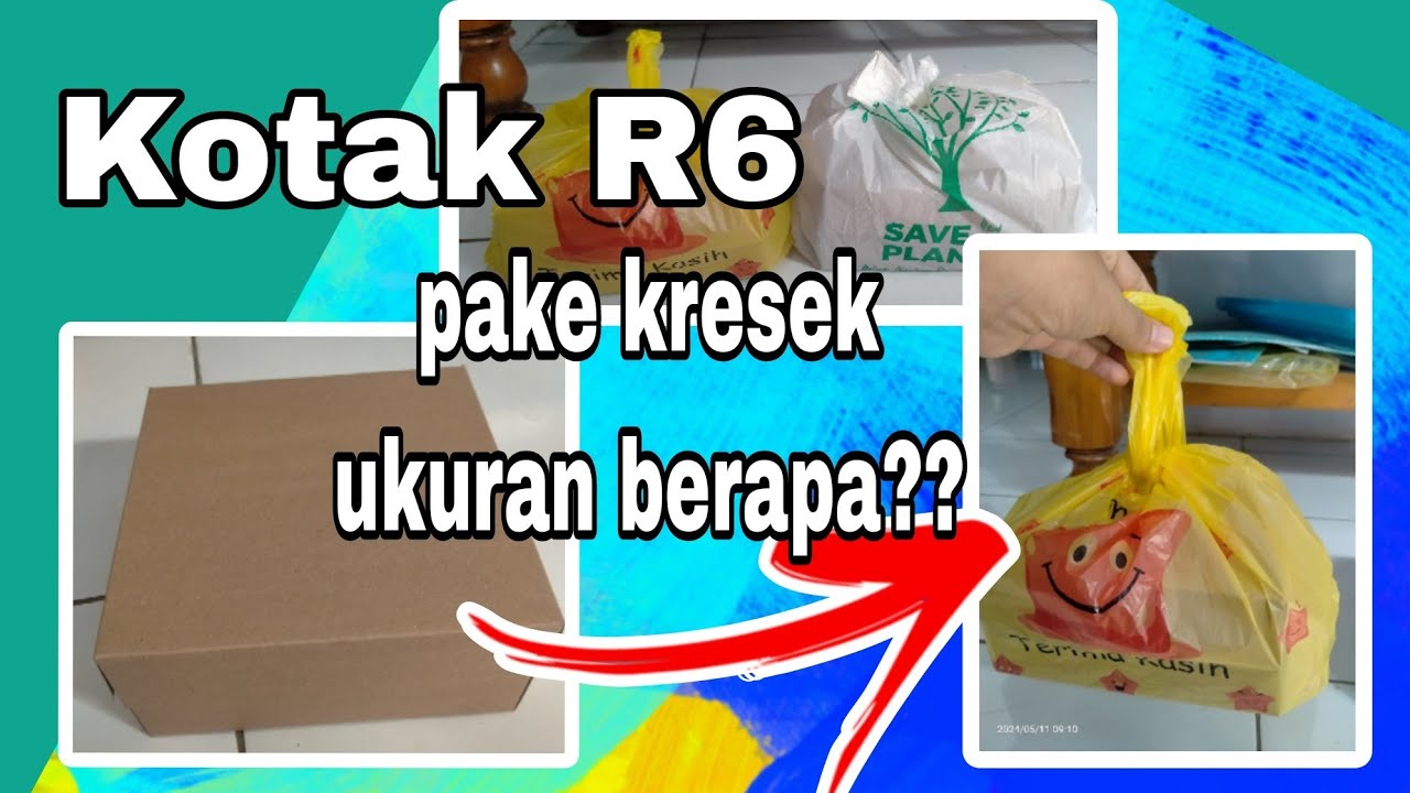 Kotak nasi R6 cocoknya pake kresek ukuran berapa? - YouTube