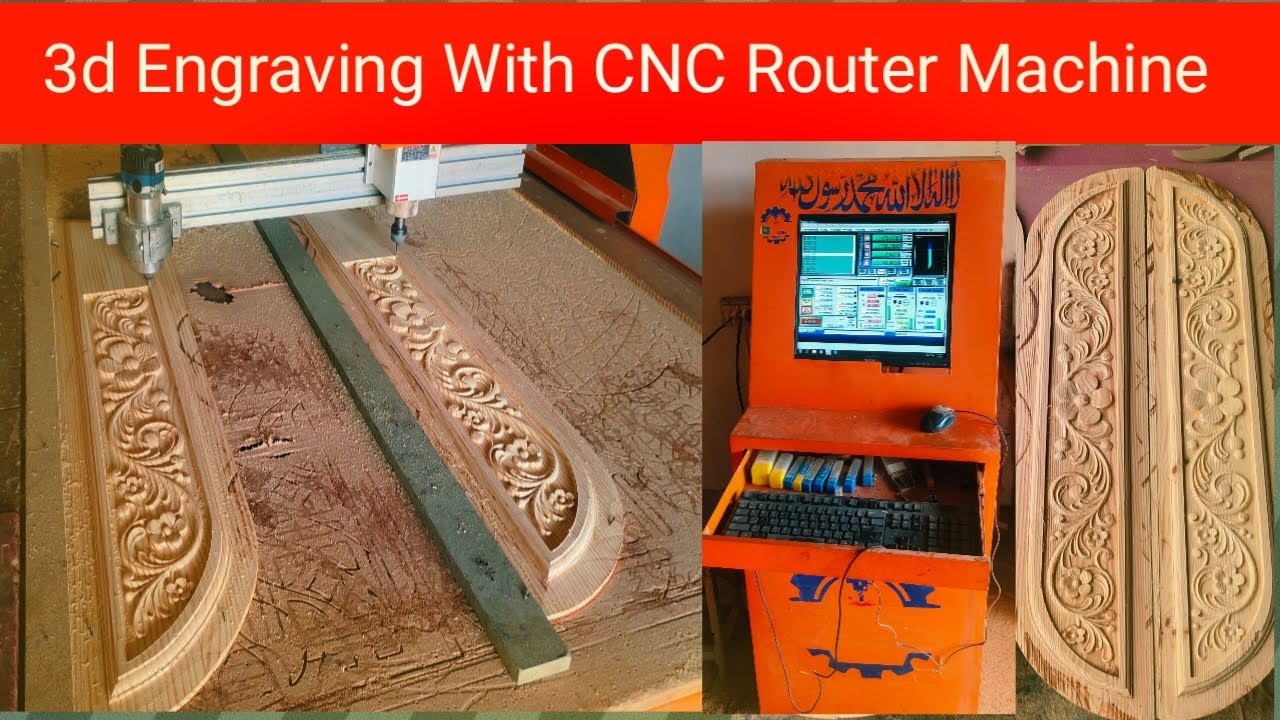 3D Door Carving On CNC Machine/ Double Routers CNC Machine - YouTube