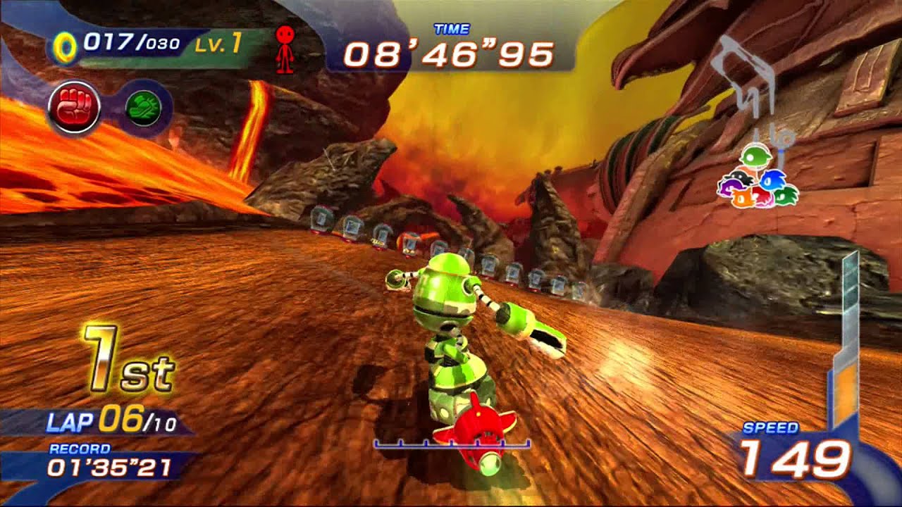 Sonic Free Riders: Magma Rift (Expert / Free Race) {10 Laps} [1080 HD ...