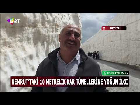 Nemrut'taki 10 metrelik kar tünellerine yoğun ilgi
