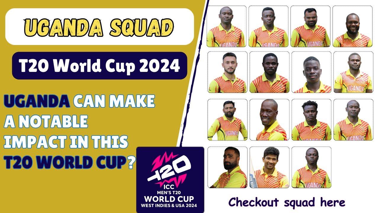 Uganda's T20 World Cup 2024 Squad #cricket #t20worldcup2024 - YouTube