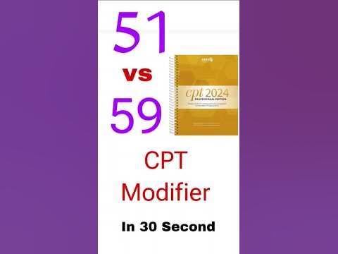 51 vs 59 CPT Modifier Explanation in 30 Second | CPT Modifier | Medical ...