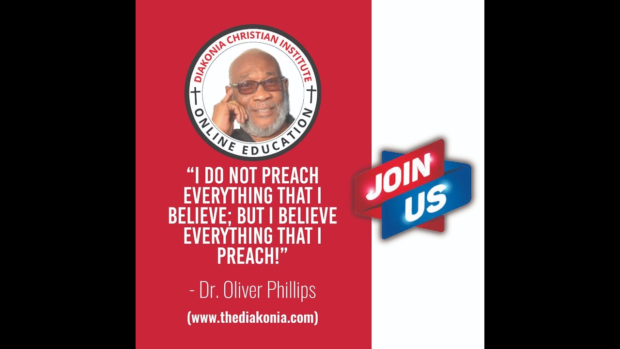 "I BELIEVE WHAT I PREACH" -- Dr. Oliver Phillips - YouTube