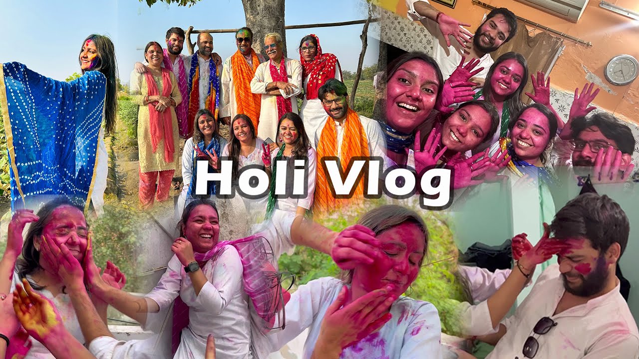 Holi Vlog 2023! 😆💕 | Best Holi with family 💖 | Mazza hi aagya | Khushi ...