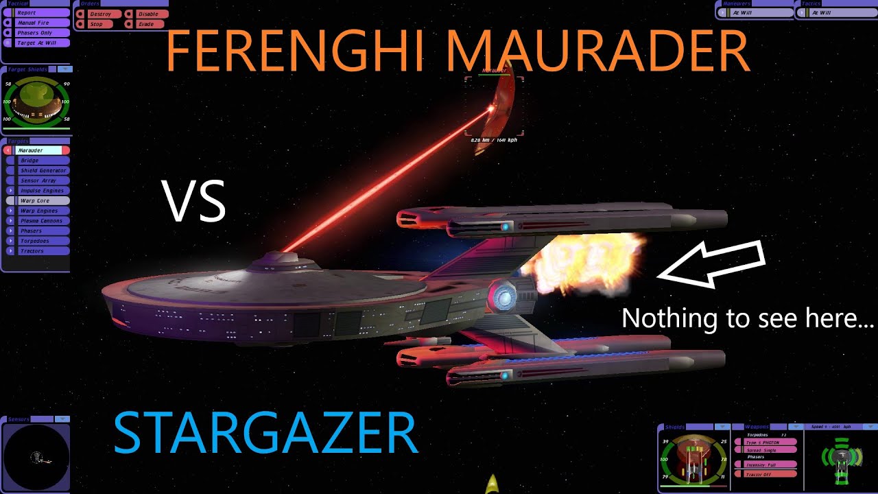 USS Stargazer VS Ferengi Marauder | Star Trek Bridge Commander Battle ...