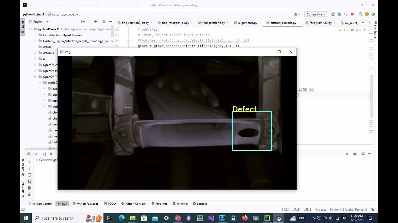 Opencv Custom Defect Detection Machine Learning Ai Non Gpu Youtube