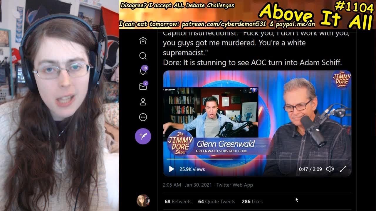 Glenn Greenwald Goes On Jimmy Dore's Show To Attack AOC For Nearly ...