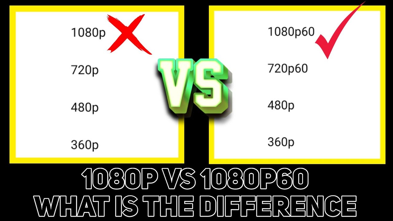 1080p VS 1080p60 What Is The Difference