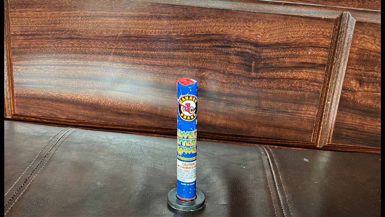 Cannon Brand Fireworks - Silvery Glittering Fountain - YouTube