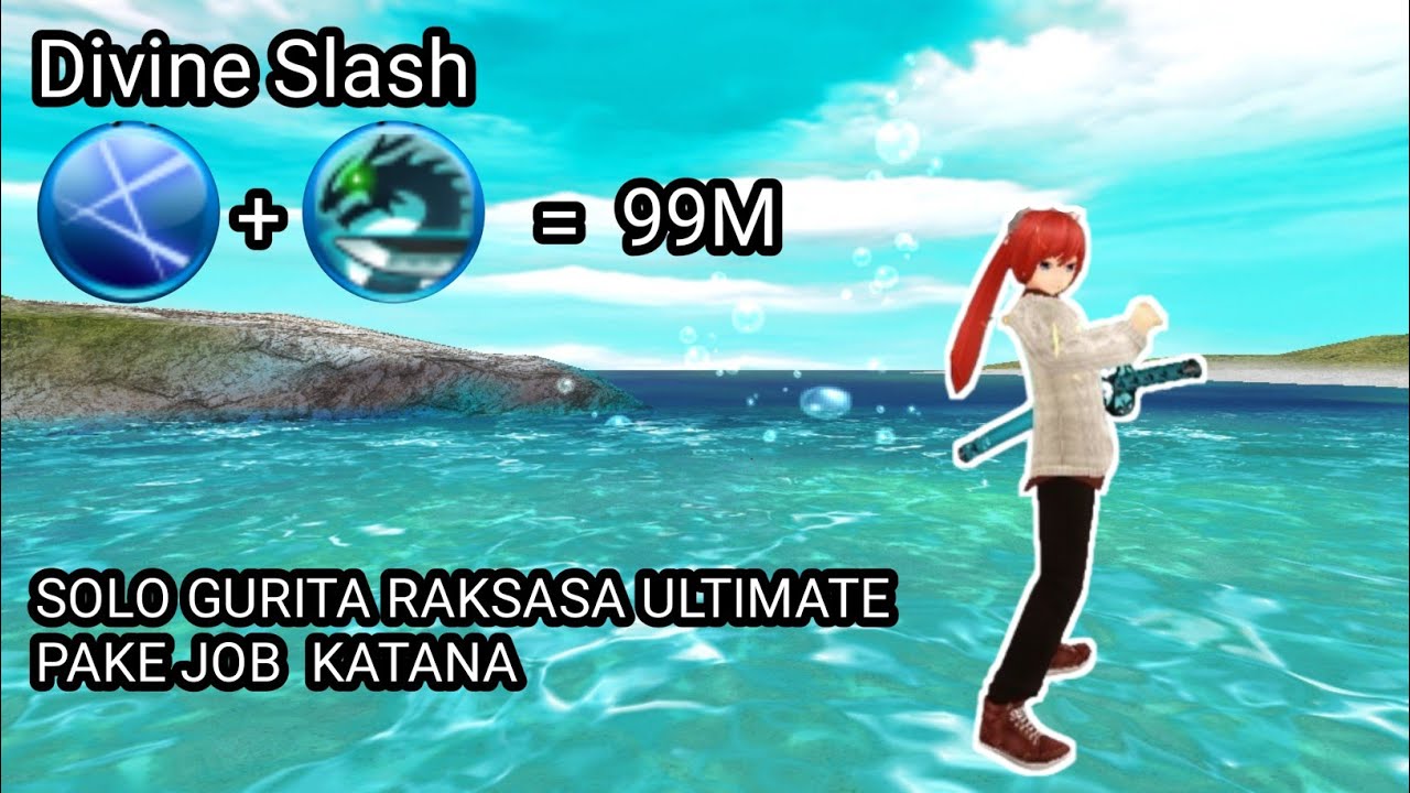 Solo lawan gurita raksasa ultimate pake job katana, Divine slash tembus 99M - YouTube