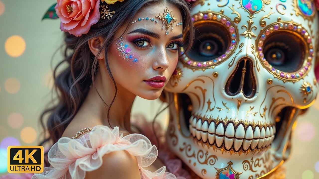 Sugar Skulls: Dia de los Muertos Beautiful Animation AI Short film AI ...